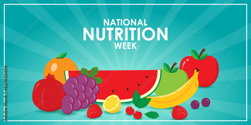 vector illustration for national nutrition week Stock Vector | Adobe Stock