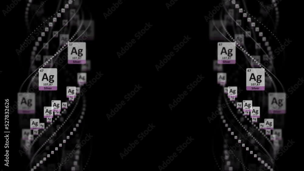 SILVER Molecule Symbol, AG, Chemistry Periodic Table, Animation ...