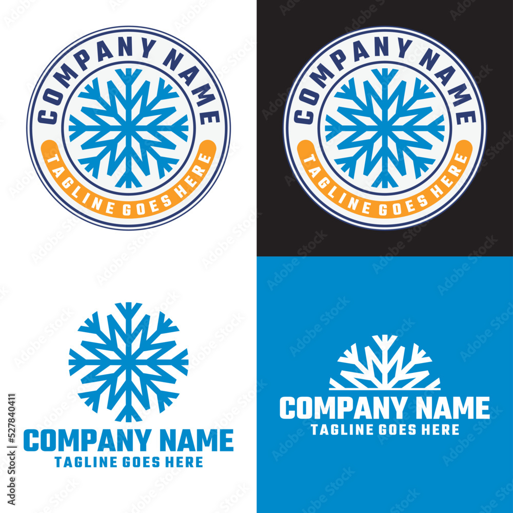 HVAC logo design cooling heating and air conditioning logo emblem ...