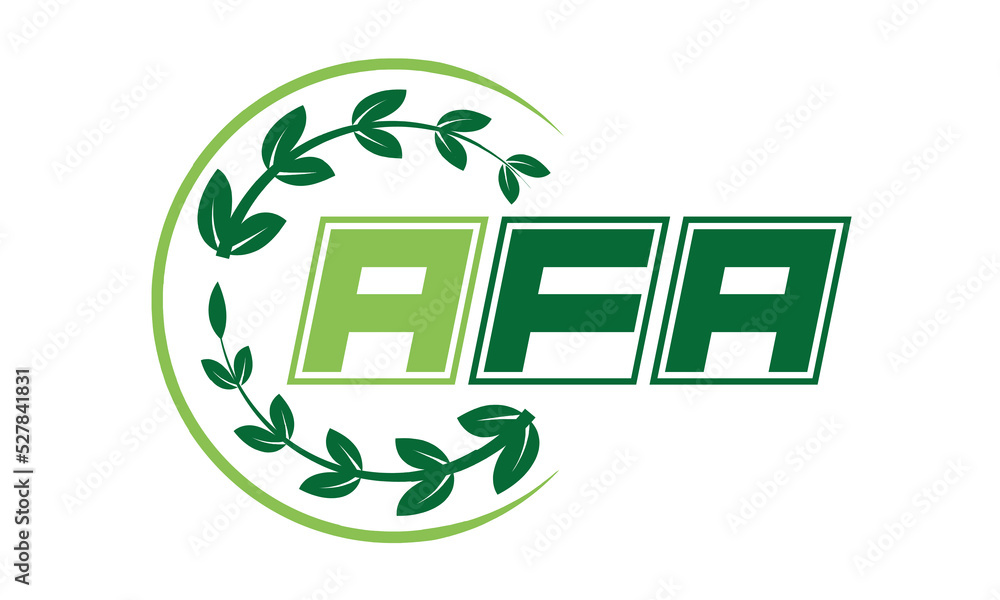 AFA Three-letter natural logo design, vector template. | monogram logo ...