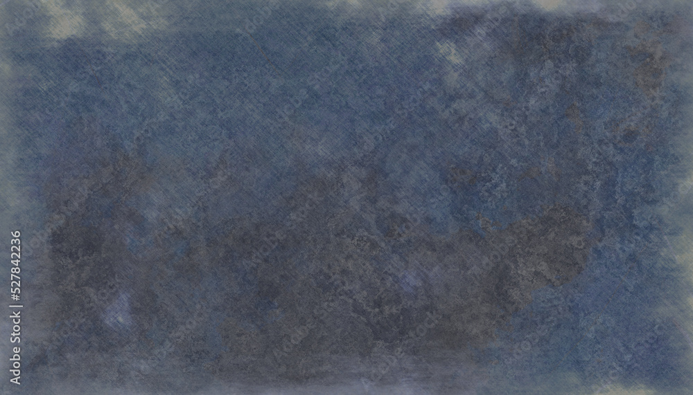 Old blue parchment background with faint and veins and grey vignette ...