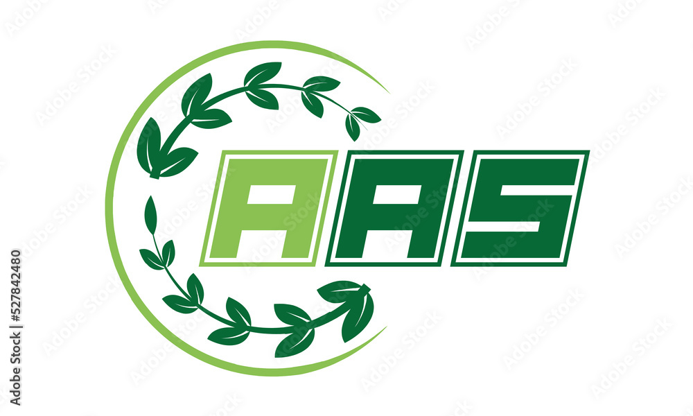 AAS Three-letter natural logo design, vector template. | monogram logo ...