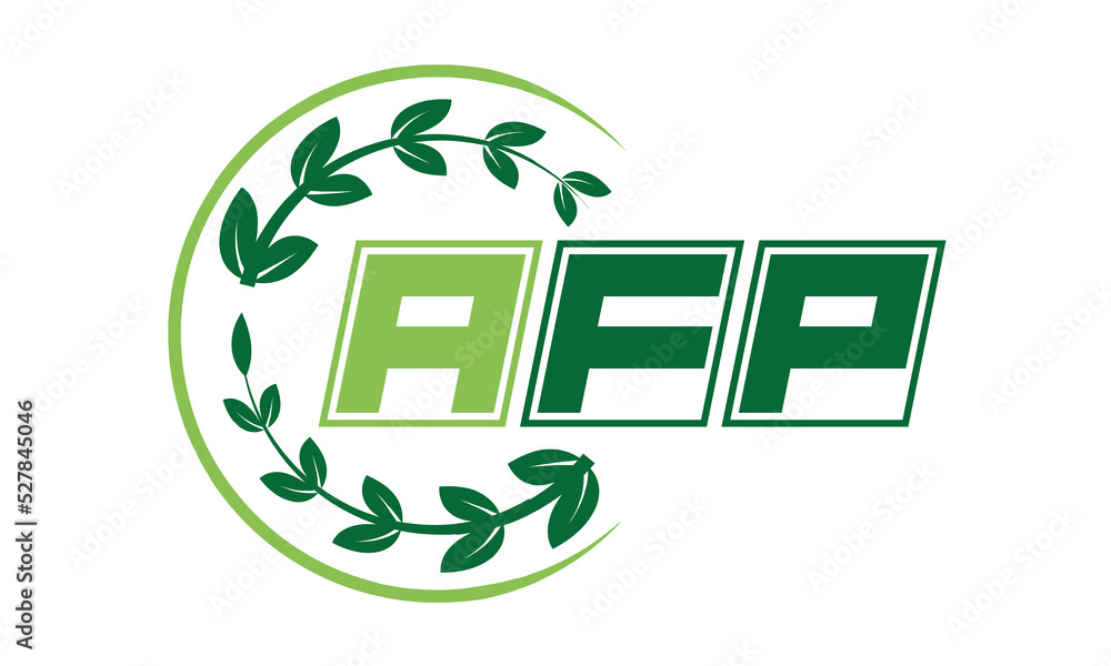 AFP Three-letter natural logo design, vector template. | monogram logo ...