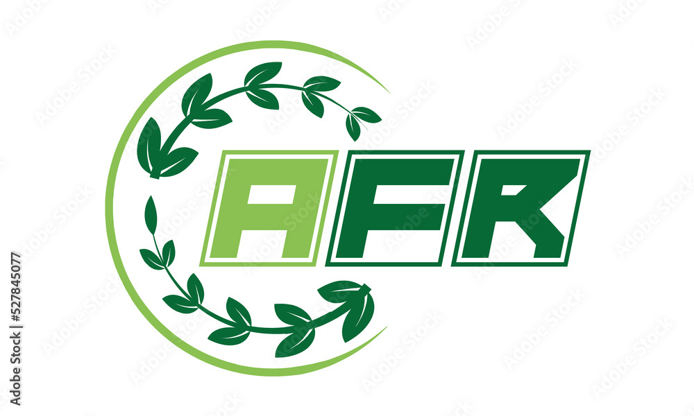 AFR Three-letter natural logo design, vector template. | monogram logo ...