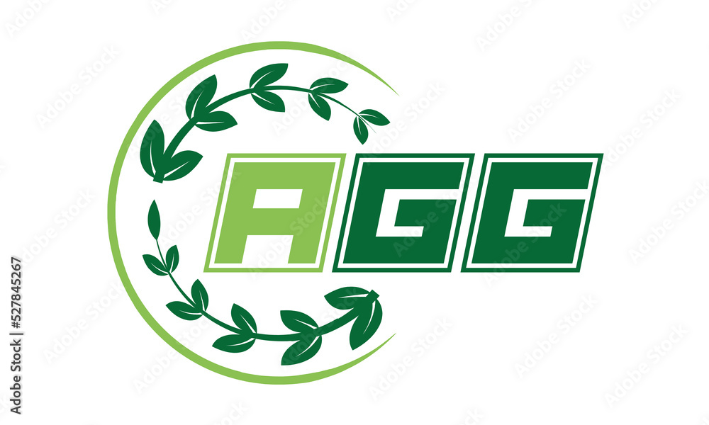 AGG Three-letter natural logo design, vector template. | monogram logo ...