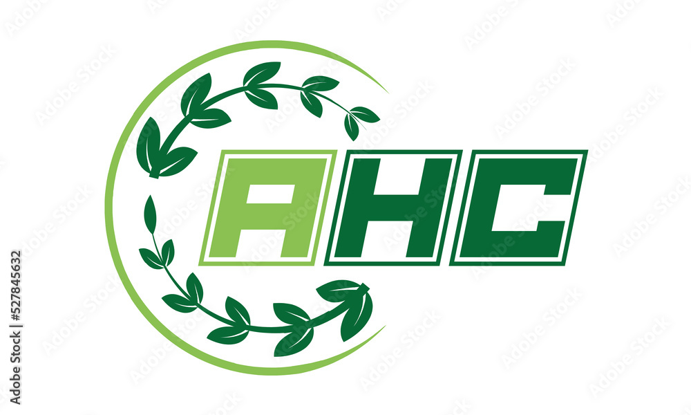 AHC Three-letter natural logo design, vector template. | monogram logo ...