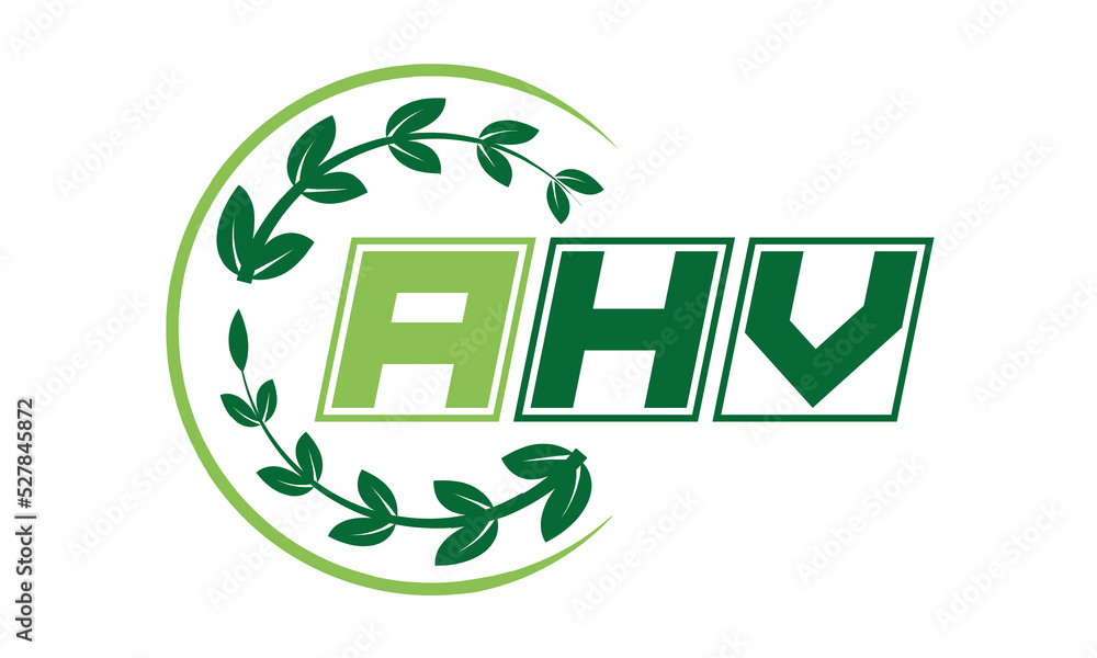 AHV Three-letter natural logo design, vector template. | monogram logo ...