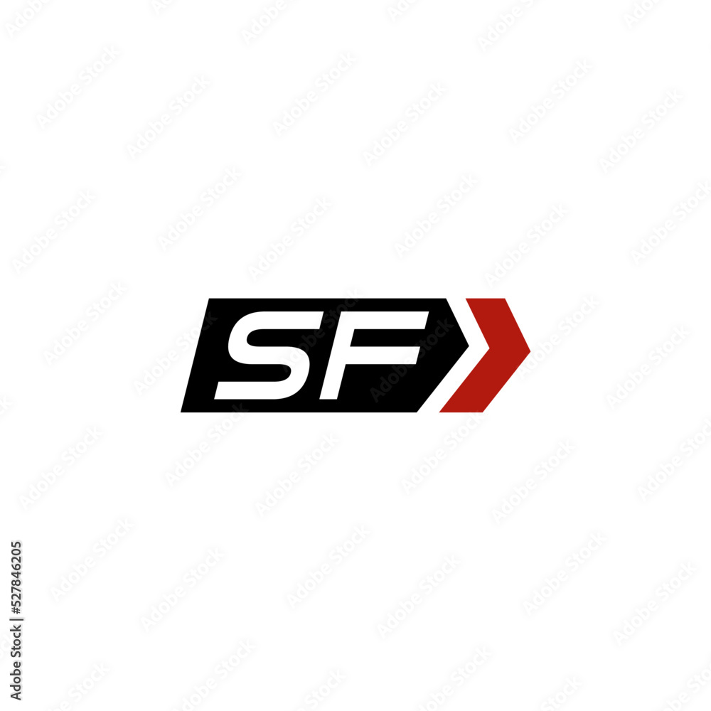 Letter SF logo with simple right arrow design ideas Stock Vector ...