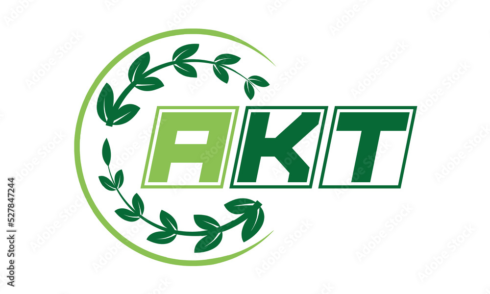 AKT Three-letter natural logo design, vector template. | monogram logo ...