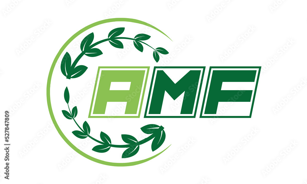 AMF Three-letter natural logo design, vector template. | monogram logo ...