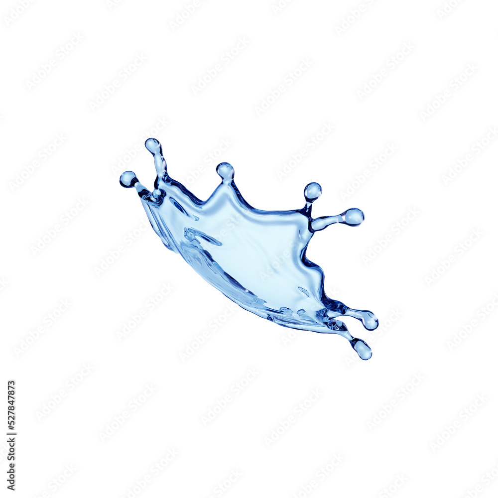 3d render, blue wave, water wavy splash clip art isolated on ...