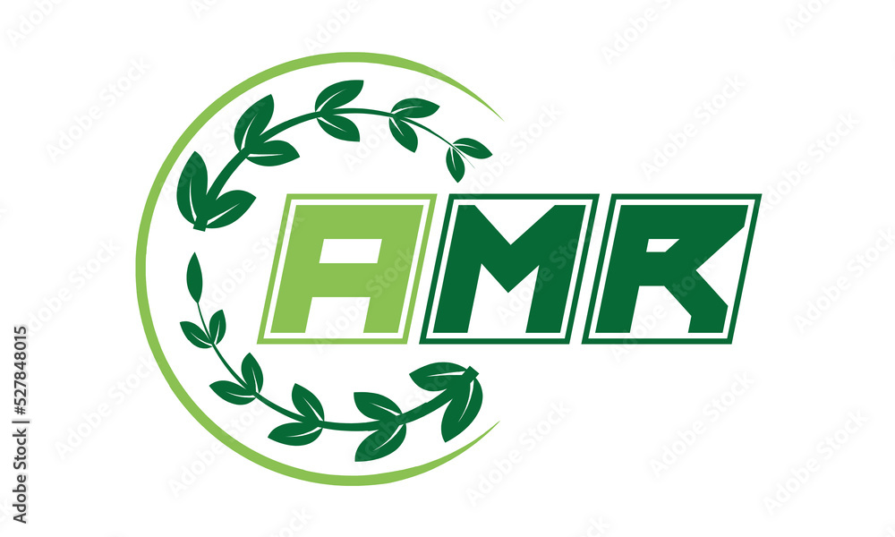 AMR Three-letter natural logo design, vector template. | monogram logo ...