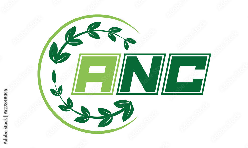 ANC Three-letter natural logo design, vector template. | monogram logo ...