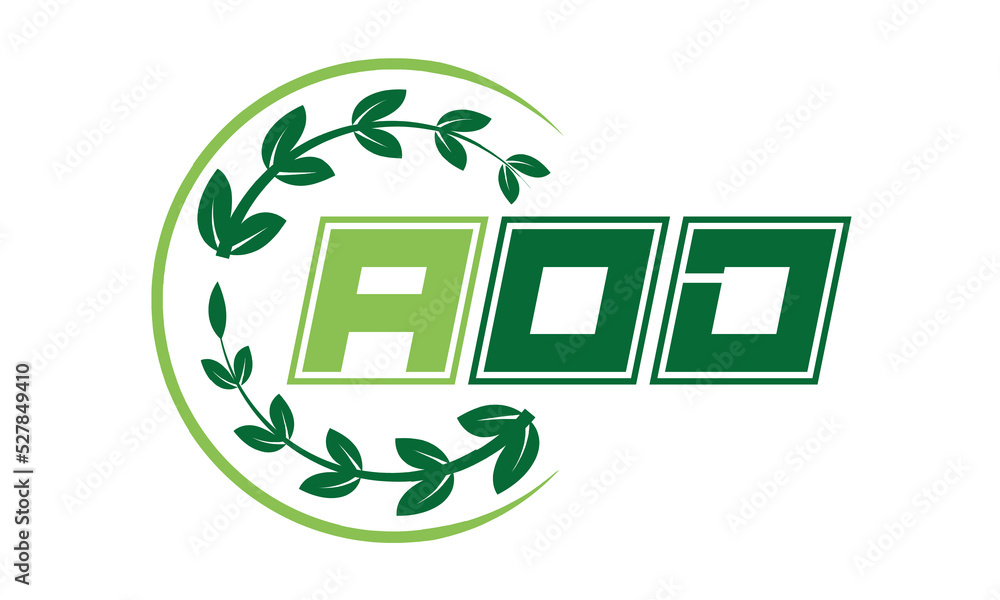 Vecteur Stock AOD Three-letter natural logo design, vector template ...