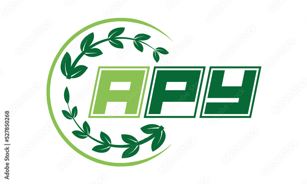 APY Three-letter natural logo design, vector template. | monogram logo ...