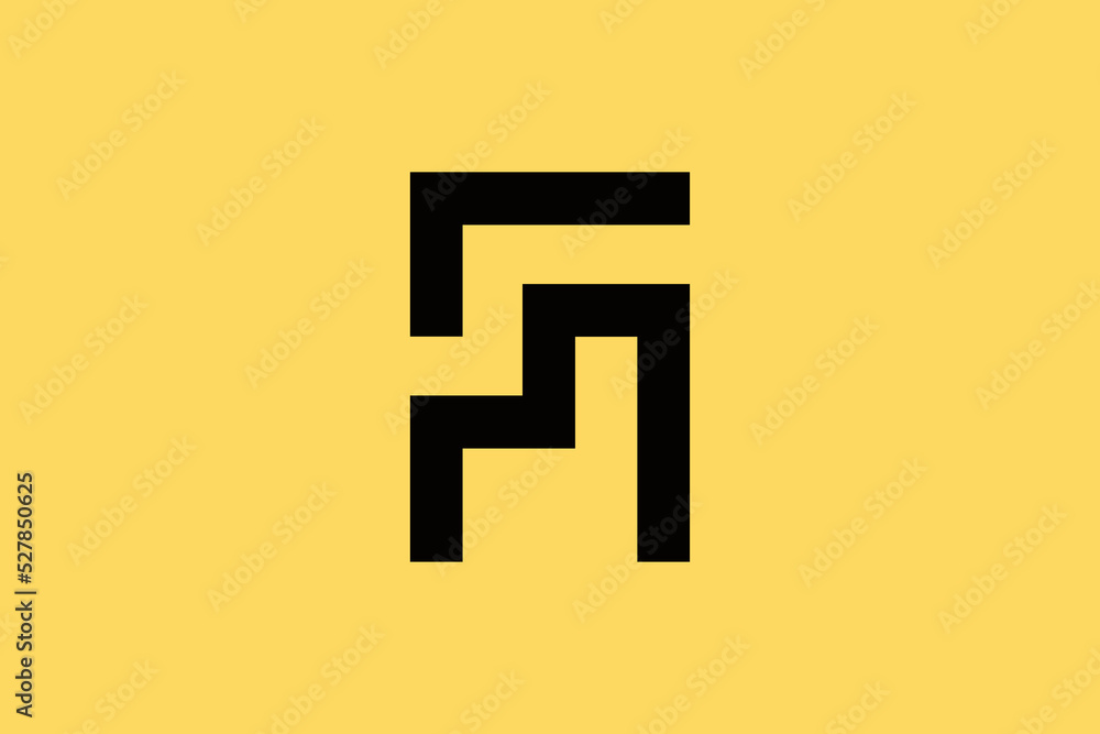 Minimal FM logo. Icon of a MF letter on a luxury background. Logo idea ...