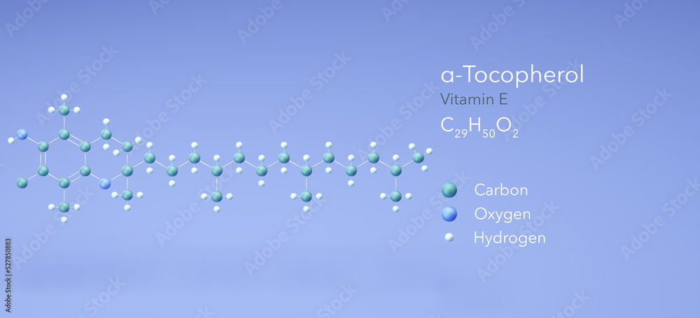 tocopherol alpha, vitamin e, molecular structures, 3d model, Structural ...