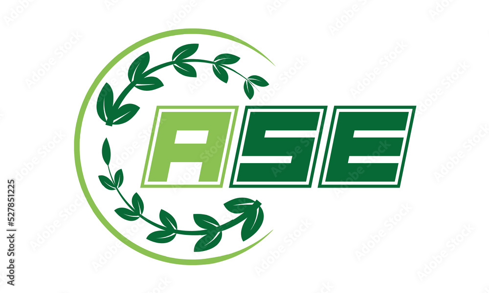 ASE Three-letter natural logo design, vector template. | monogram logo ...