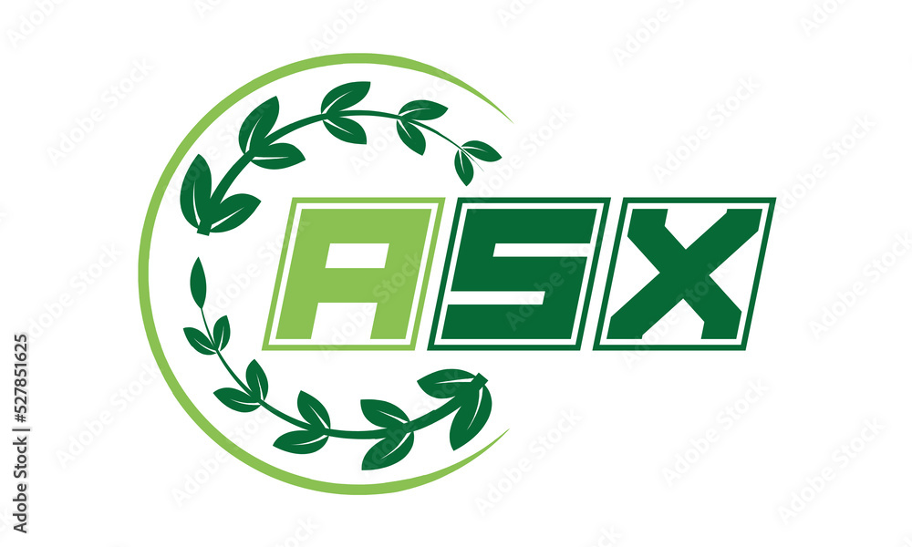 ASX Three-letter natural logo design, vector template. | monogram logo ...