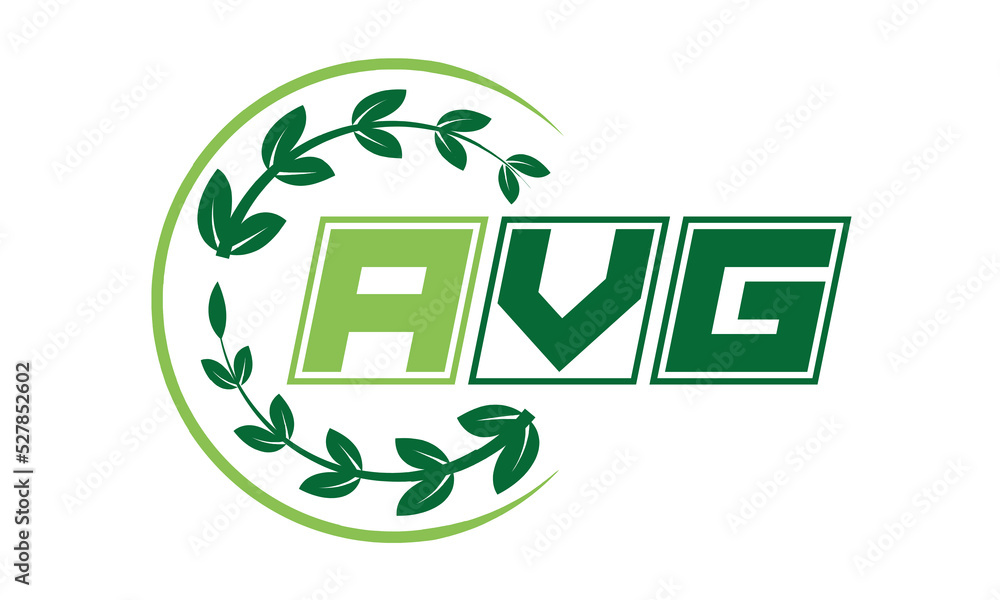 AVG Three-letter natural logo design, vector template. | monogram logo ...