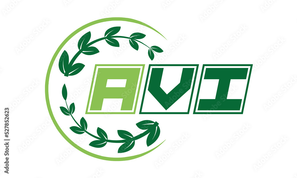 AVI Three-letter natural logo design, vector template. | monogram logo ...