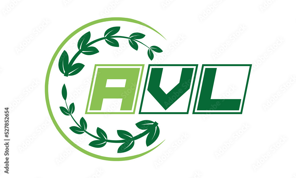 AVL Three-letter natural logo design, vector template. | monogram logo ...