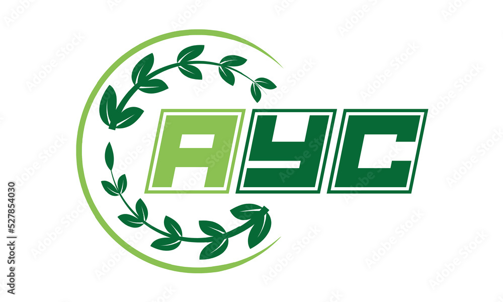AYC Three-letter natural logo design, vector template. | monogram logo ...