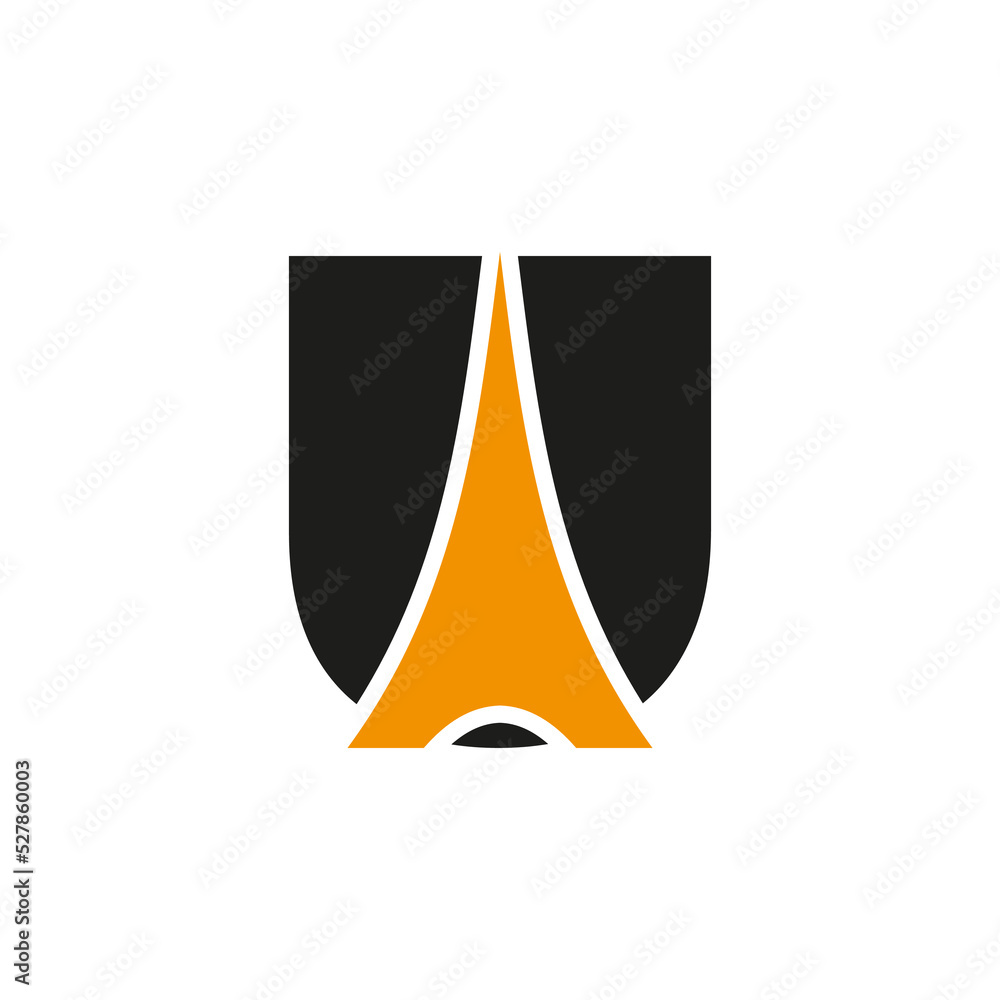Initial Minimal Letter U Paris Logo Vector Symbol On White Background ...