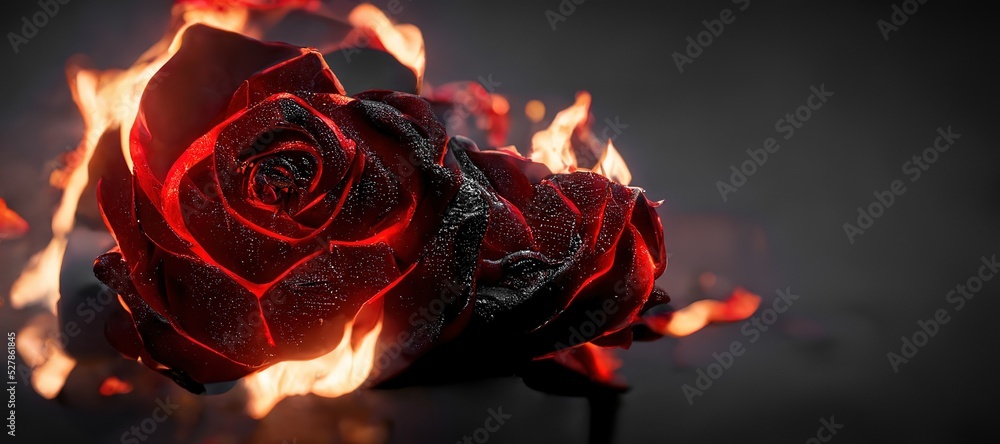 Ilustração do Stock: Heartbroken concept by spectacular fresh rose ...
