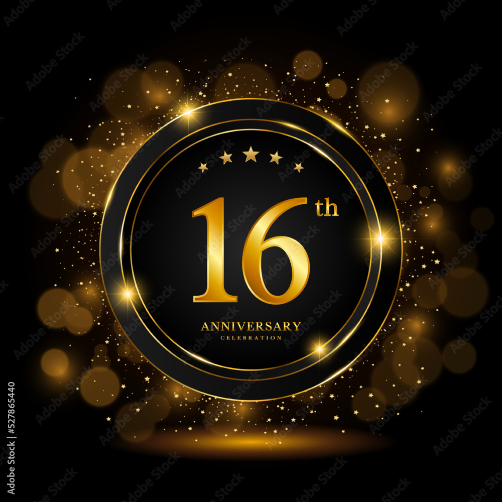16th Anniversary Celebration. Golden anniversary celebration template ...