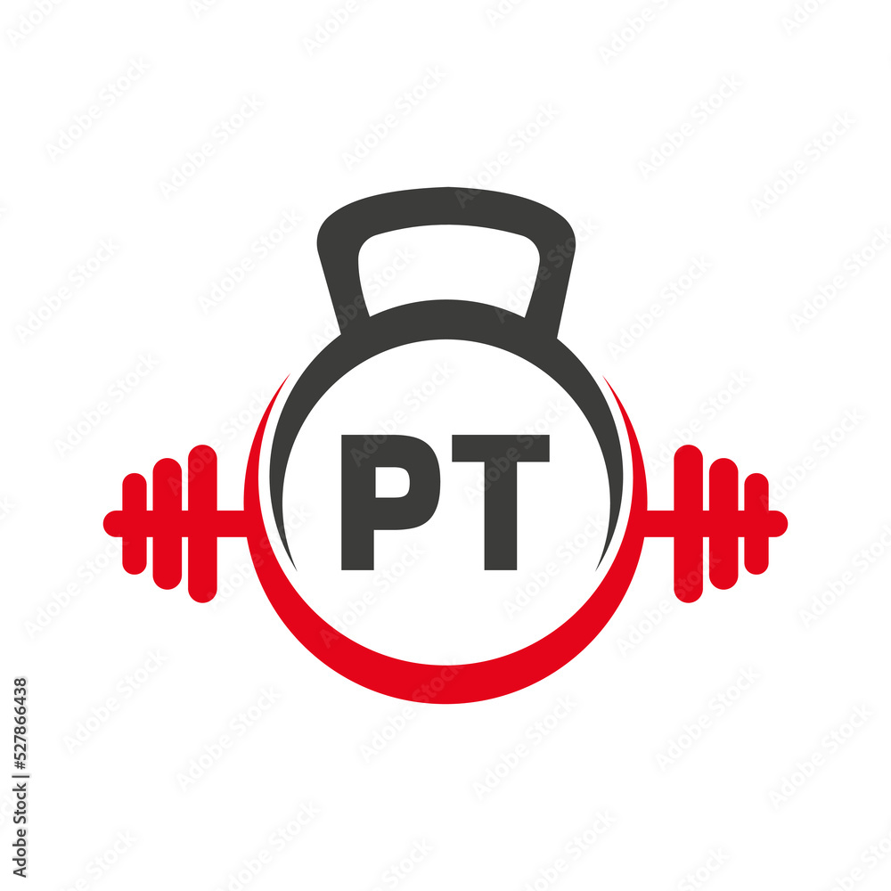 Letter PT Fitness Gym Logo Concept. Fitness Logo Symbol Vector Template ...