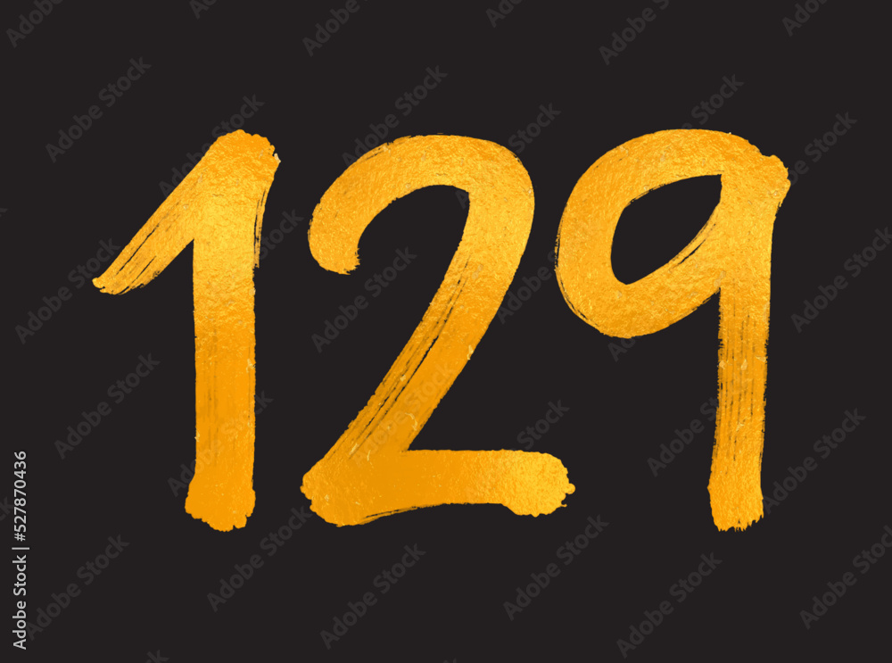 129 Number logo vector illustration, 129 Years Anniversary Celebration ...