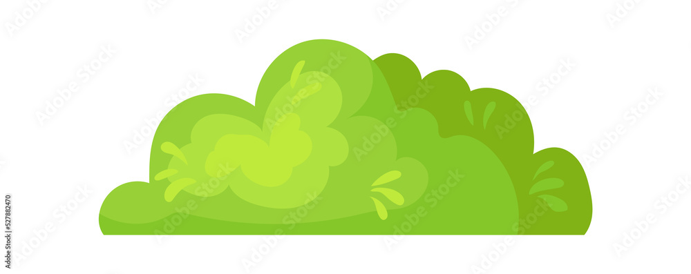 Cartoon bush. Vegetation for green landscape, vector design Stock ...