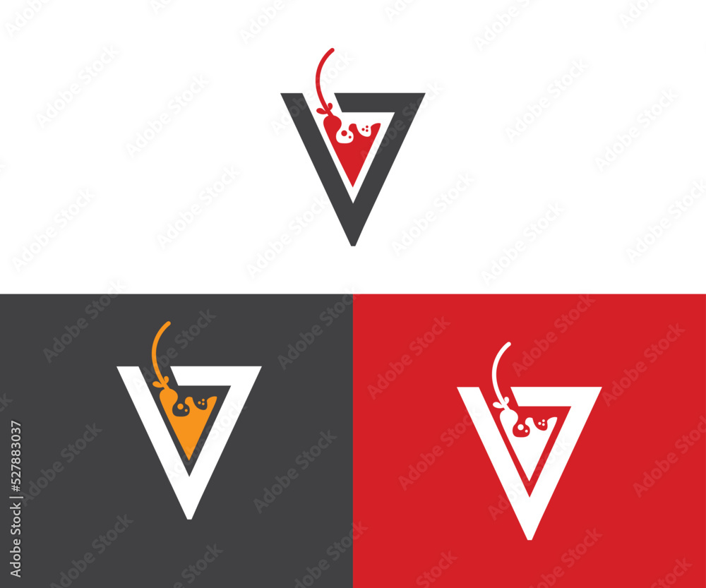 v logo design Drink logo Stock Vector | Adobe Stock