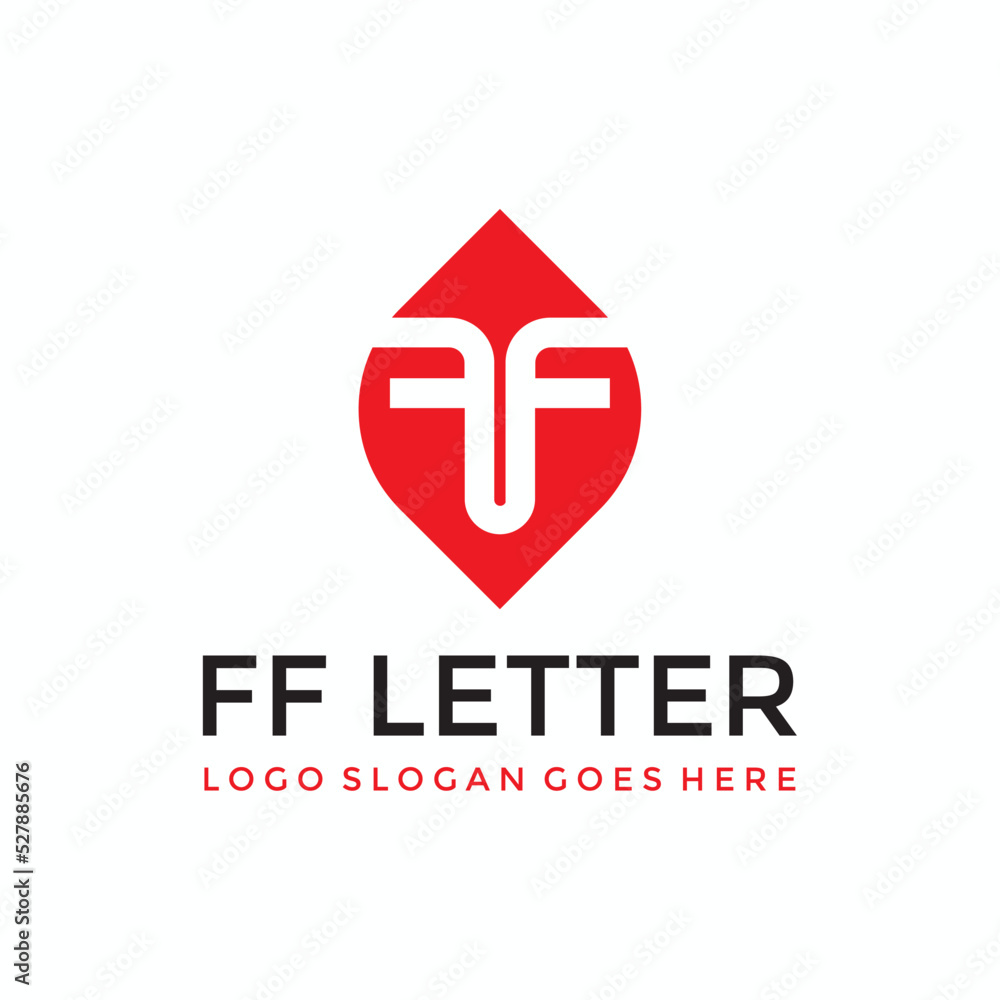 FF Letter oil or water logo vector image Stock Vector | Adobe Stock