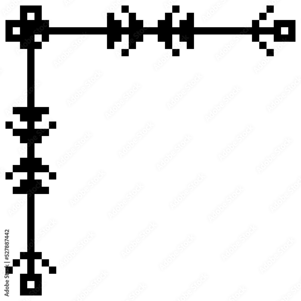 pixel art corner edge Stock Vector | Adobe Stock
