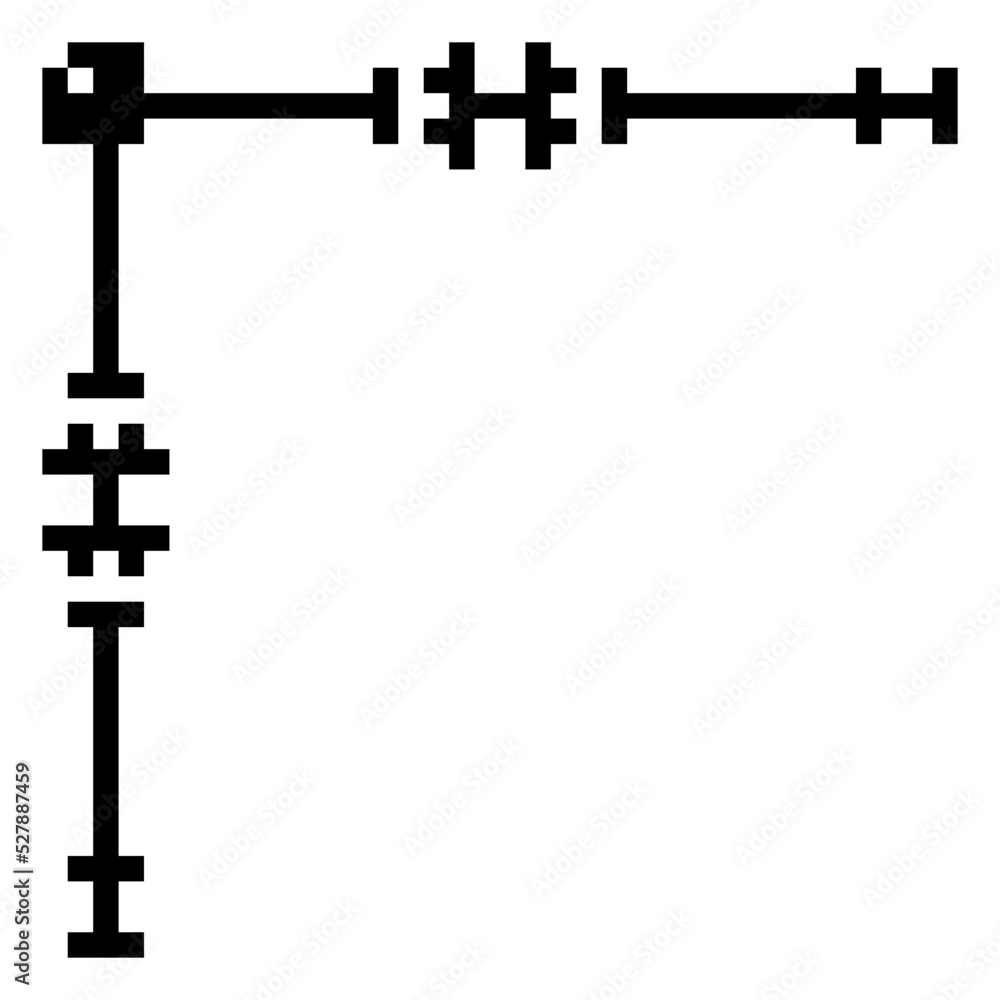 pixel art corner edge Stock Vector | Adobe Stock