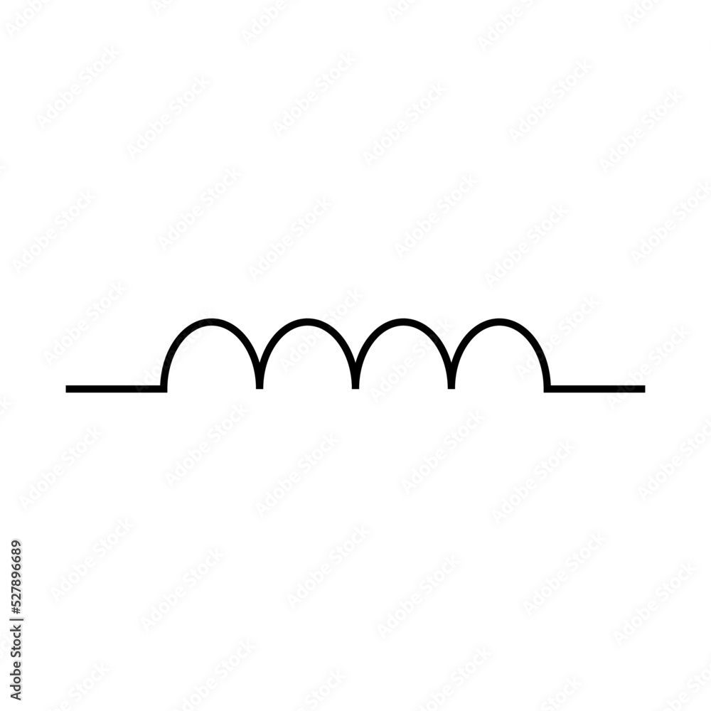 inductor symbol icon in electricity. vector illustration Stock Vector ...