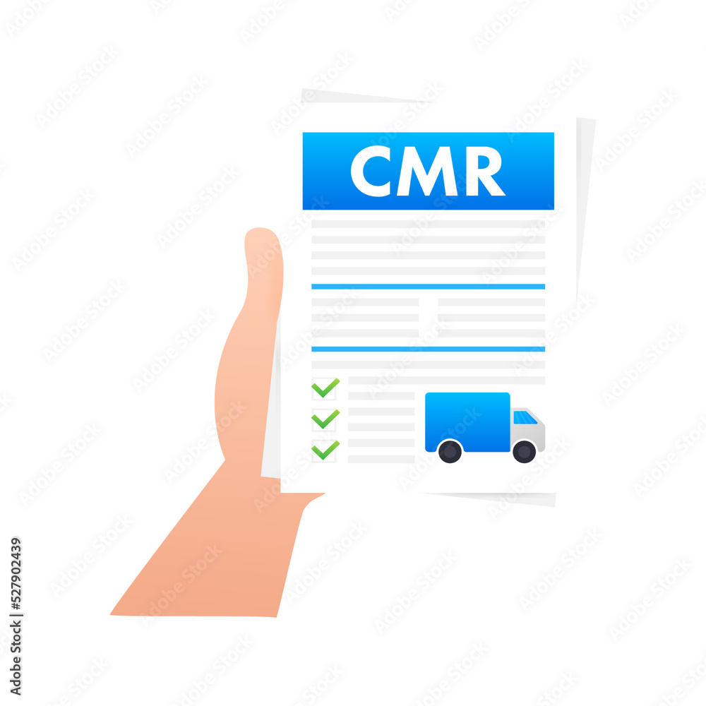 CMR transport document. Business icon. International transportation ...