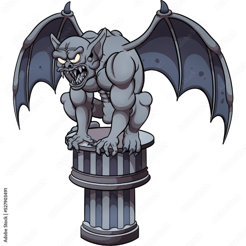 Gargoyle. Vector clip art illustration with simple gradients. All in ...