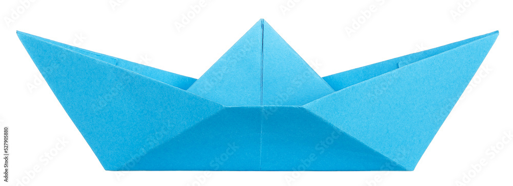 Foto de blue paper boat do Stock | Adobe Stock