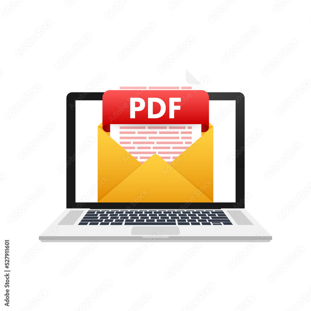 Download PDF button. Downloading document concept. File with PDF label ...