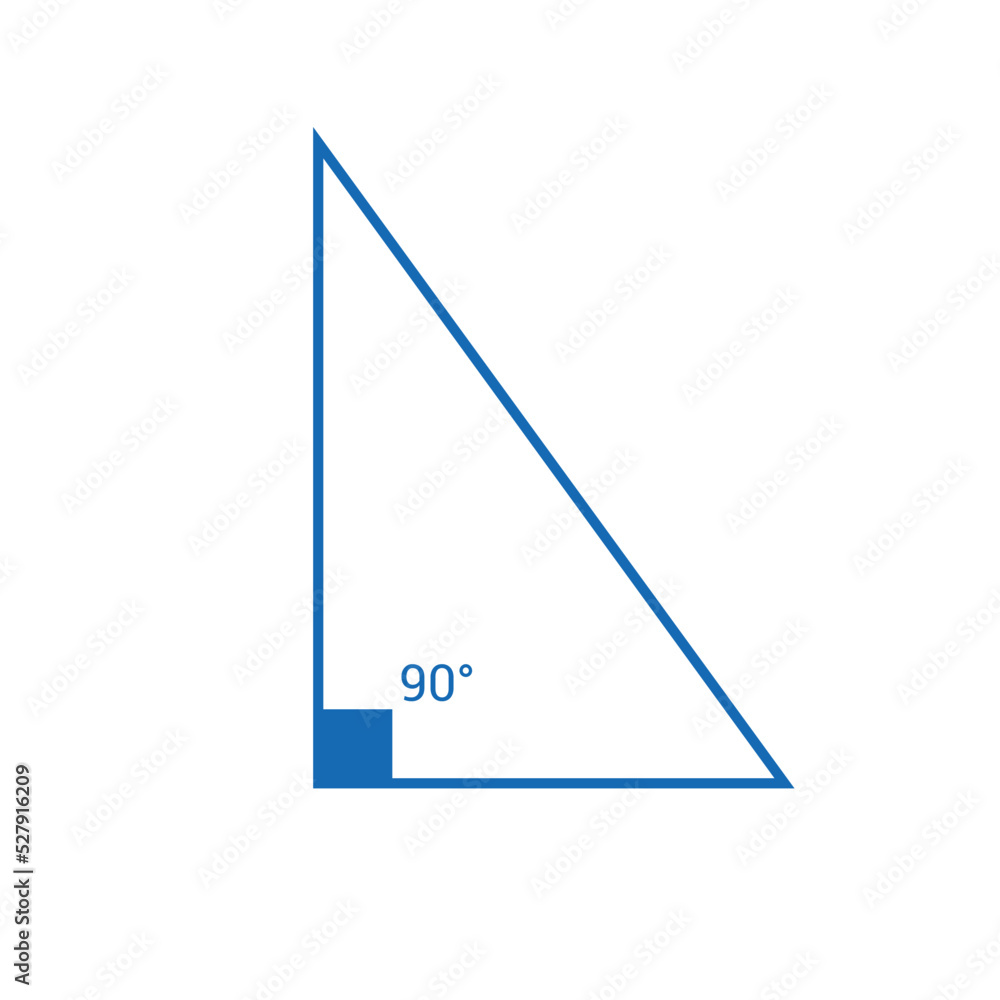 types of triangle in mathematics. Right triangle Stock Vector | Adobe Stock