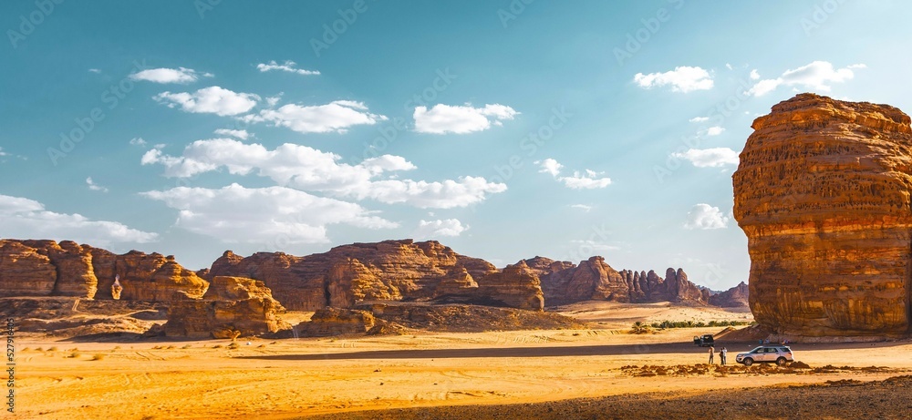 Afternoon in the desert valley of Al Ula, Saudi Arabia. Stock Photo ...