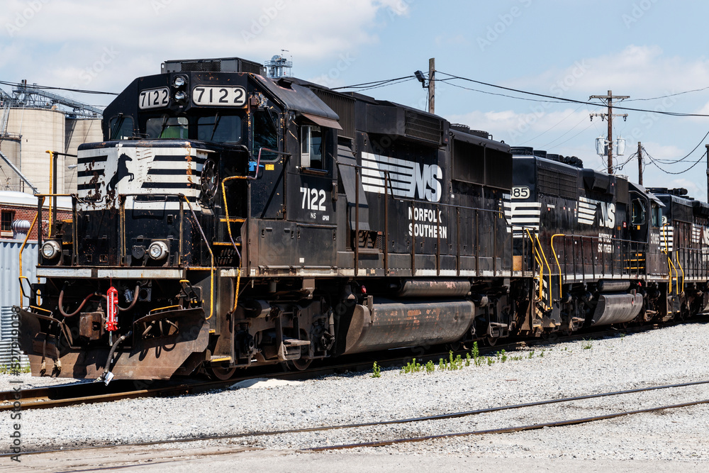 Norfolk Southern Railway Engine Train. NS is a Class I railroad in the ...