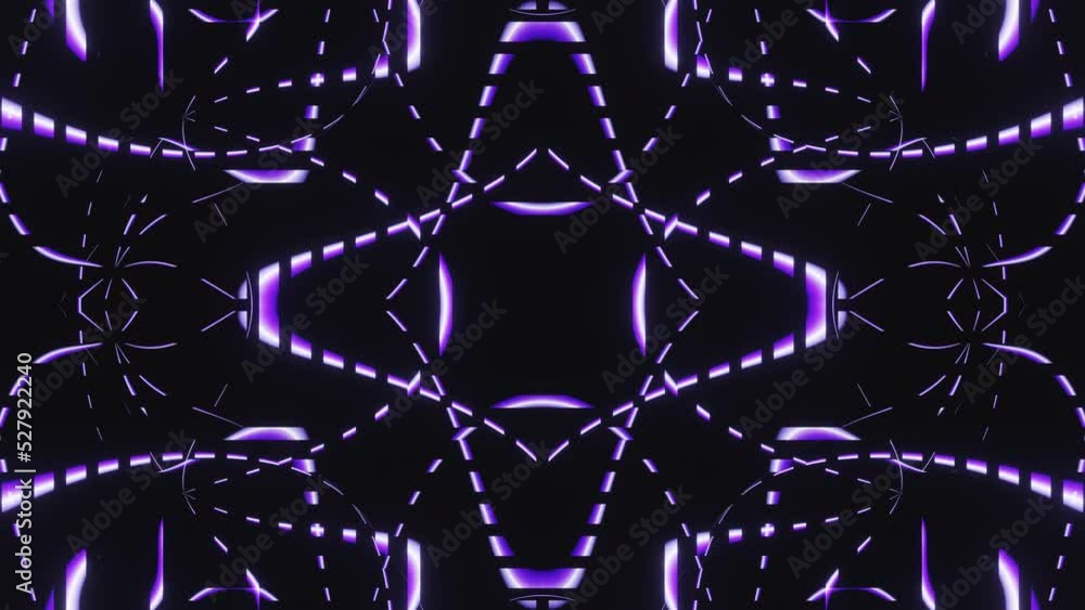 Vidéo Stock Abstract purple blinking lines led neon vj loop animation ...