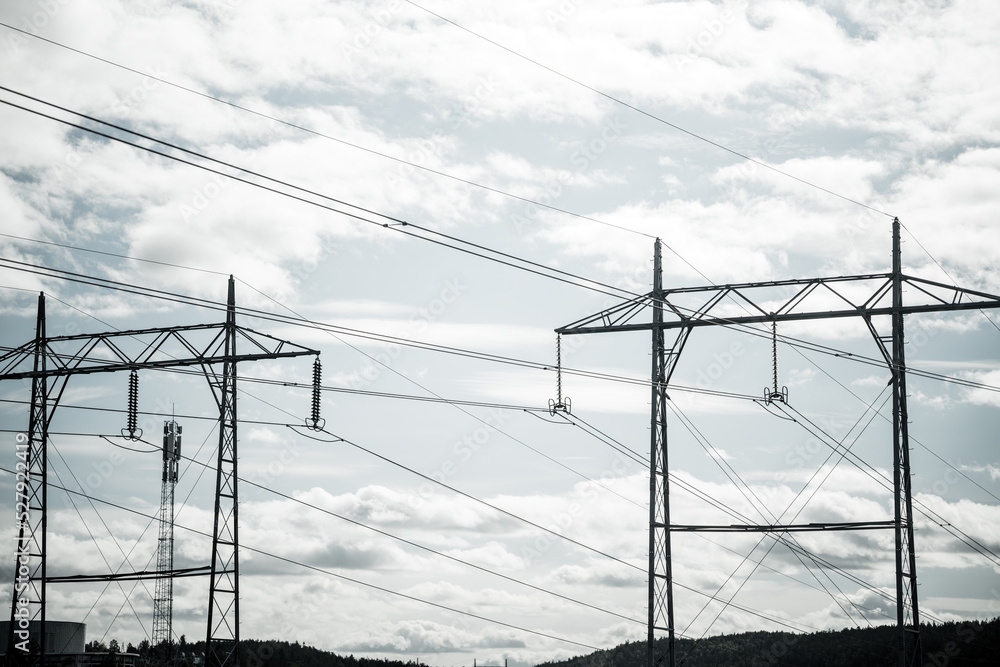 power grid lines to simulate electricity costs, inflation and energy ...