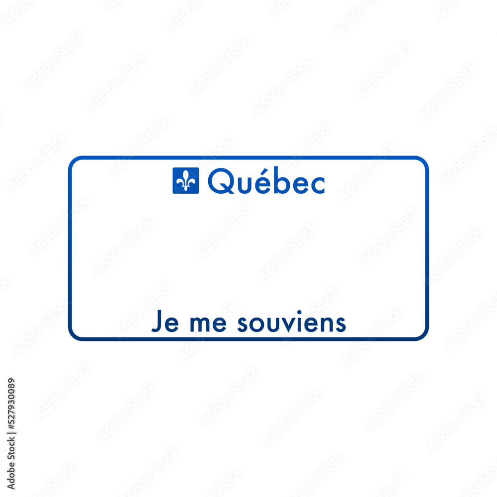 Vehicle registration of Quebec License plates nummer car. Vector ...