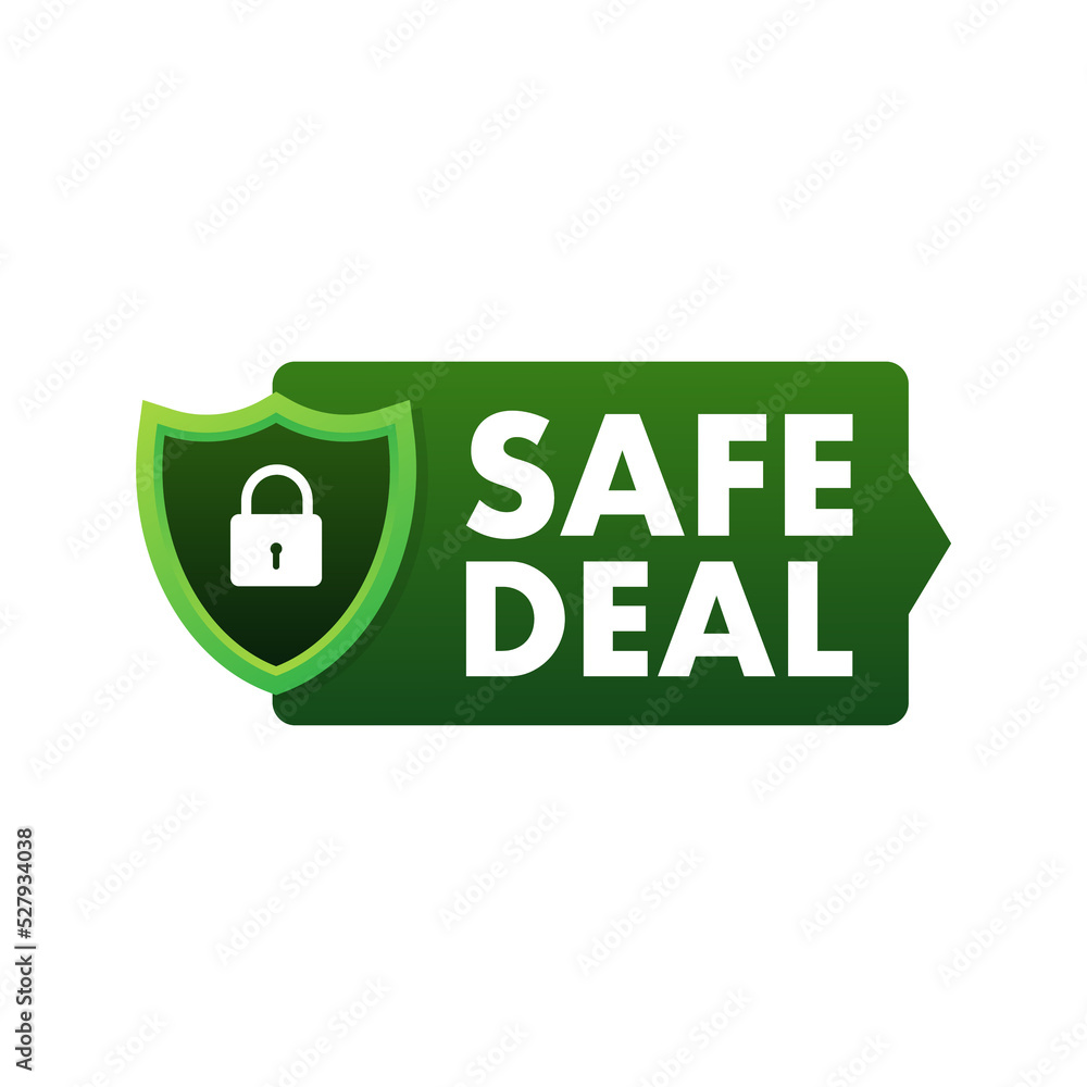Safe deal. Check mark icon. International agreement. Vector stock illustration. Stock ...