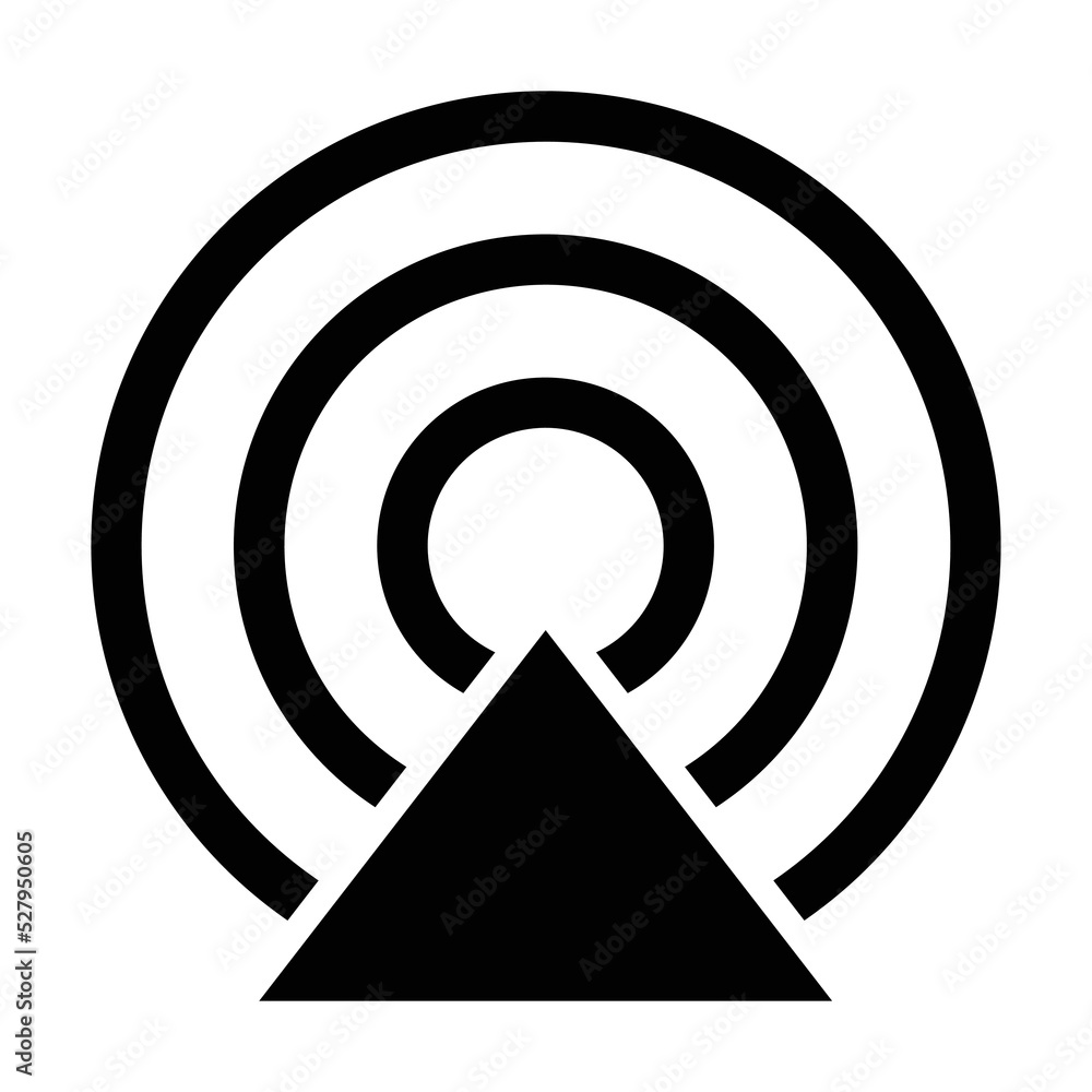 Airdrop black icon. Suitable for website, content design, poster ...